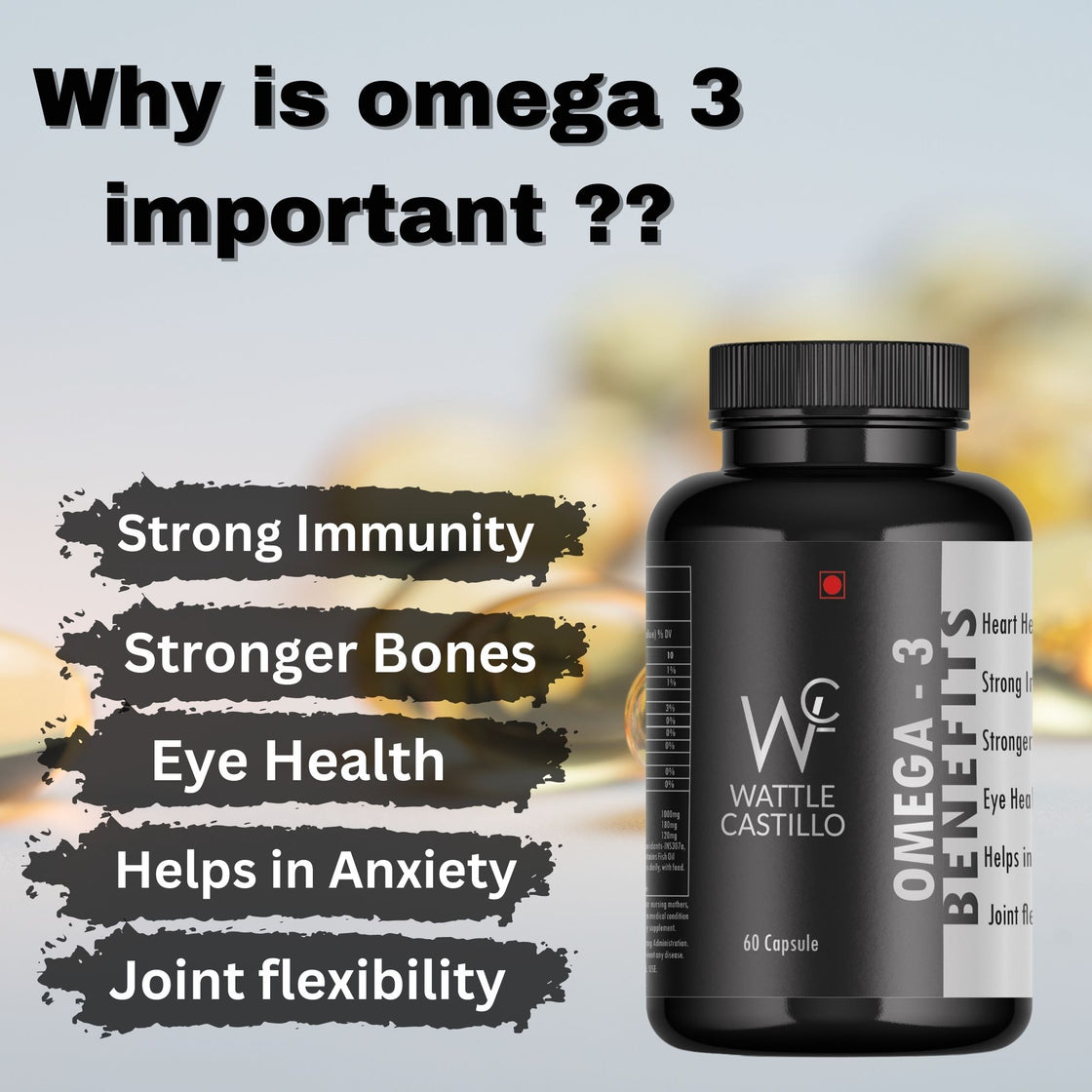 Omega-3 Fish Oil Capsule For Capsule For Men And Women, Capsule For Me ...
